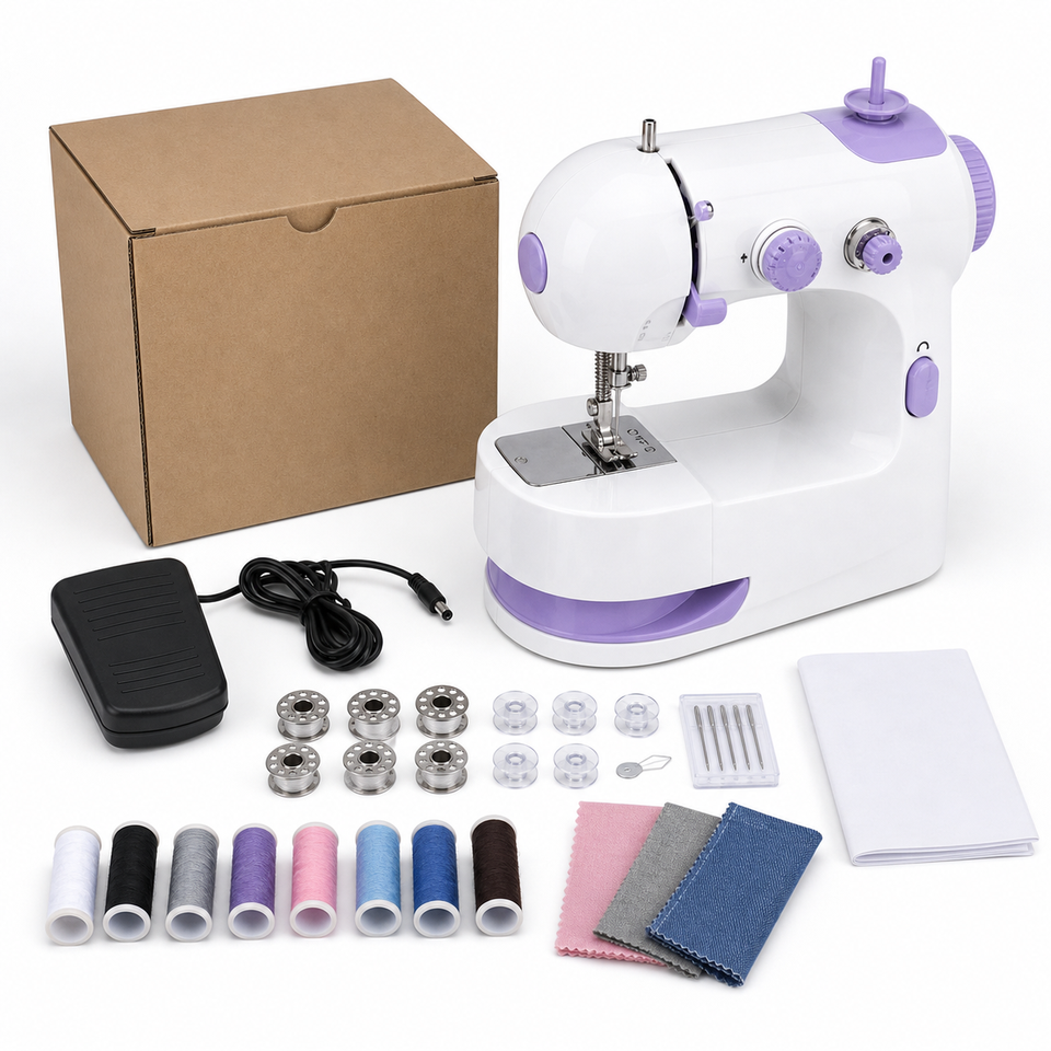 EB China Portable Sewing Machine Bundle with Thread Bobbins Needle Set ...