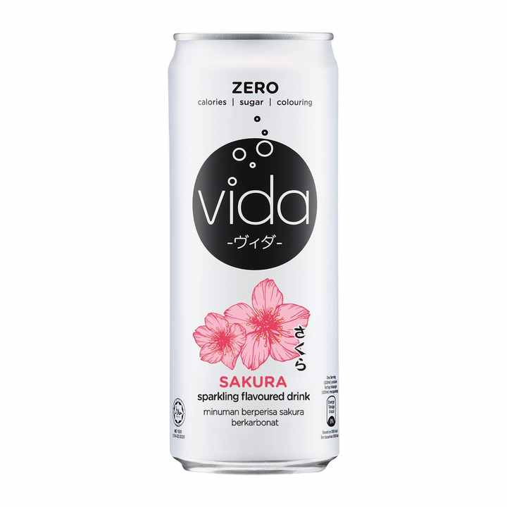 ZERO Sugar Halal Beverages Sparkling Sakura Soda Carbonated Vitamin C ...