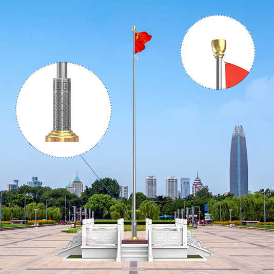 Motorized 20Ft 30Ft 40Ft 6m-50m Stainless Steel Electric Flagpole ...