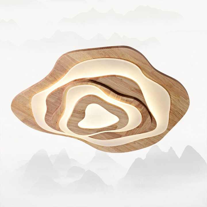 OOWOKS Wood Ceiling Lights - Modern, Dimmable LED Fixtures