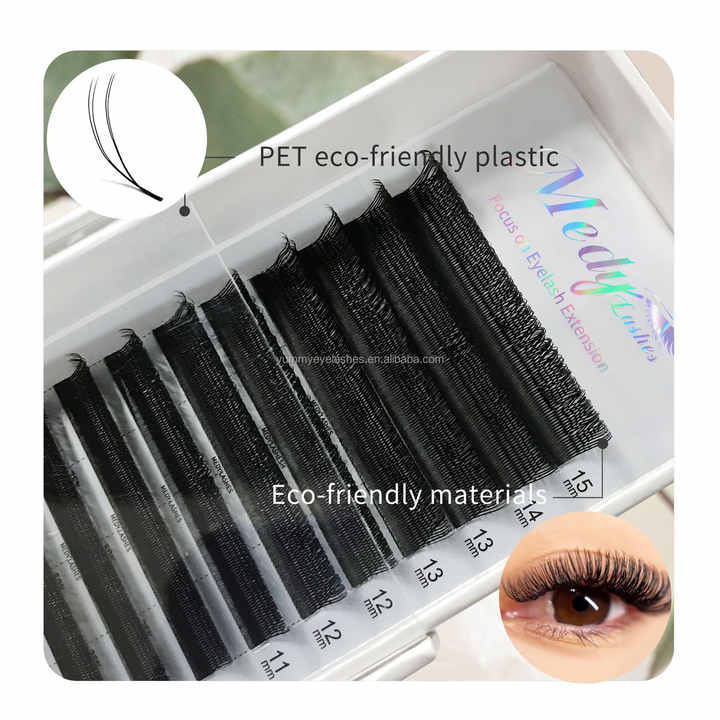 Super Soft U-Shaped YY Eyelash Extension Fans Natural Volume Cilios 0 ...
