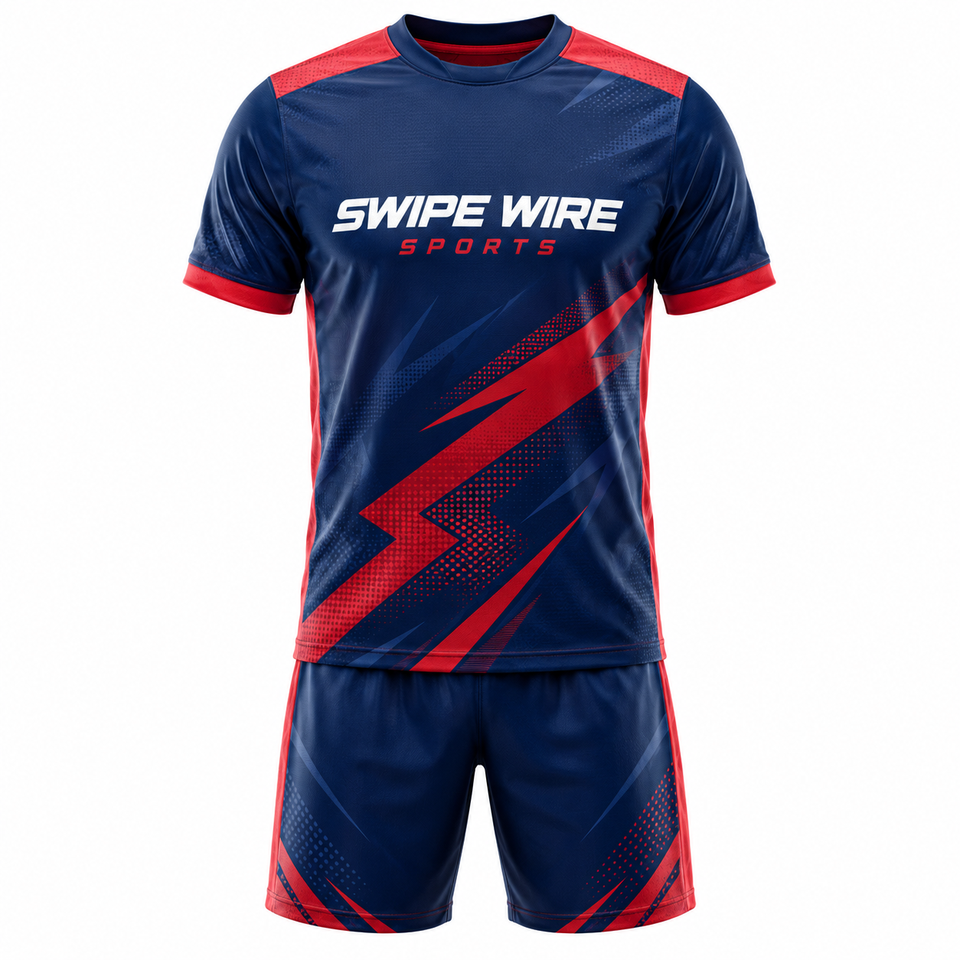 Uniform Team Name Number Digital Printed V-neck Short Sleeve Elastic ...