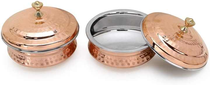 KING Copper Steel Indian Serving Bowl - Sustainable & Durable