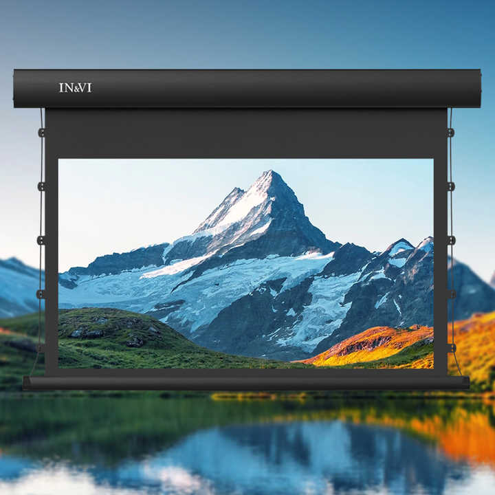 120" Motorized Projector Screen 16:9 8K Grey Crystal Retractable ...