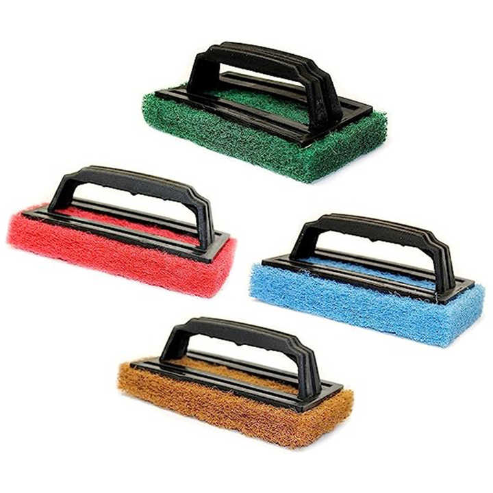 Heavy Dutyabrasive Scouring Pads 8440 White Scouring Pad with Handle ...