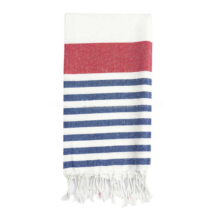 High Quality Grey Color Turkish Hammam Fouta Towel With Nautical White ...