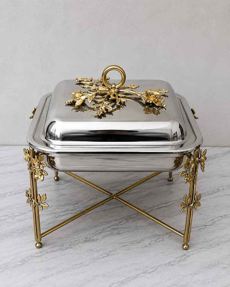 Luxury Classic Rectangle Stainless Steel Chafing Dish Food Warmer Non ...