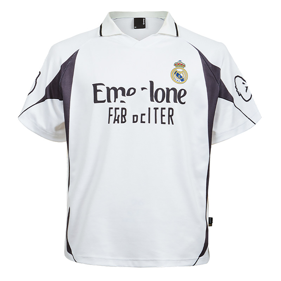 Men's White Jersey Short Sleeve T-Shirt Digital Front Black Contrast ...