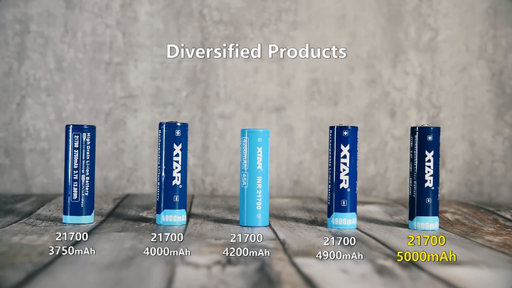 XTAR 21700 Lithium Ion Batteries 3.7v 5000mah Bateria De Litio 21700 ...