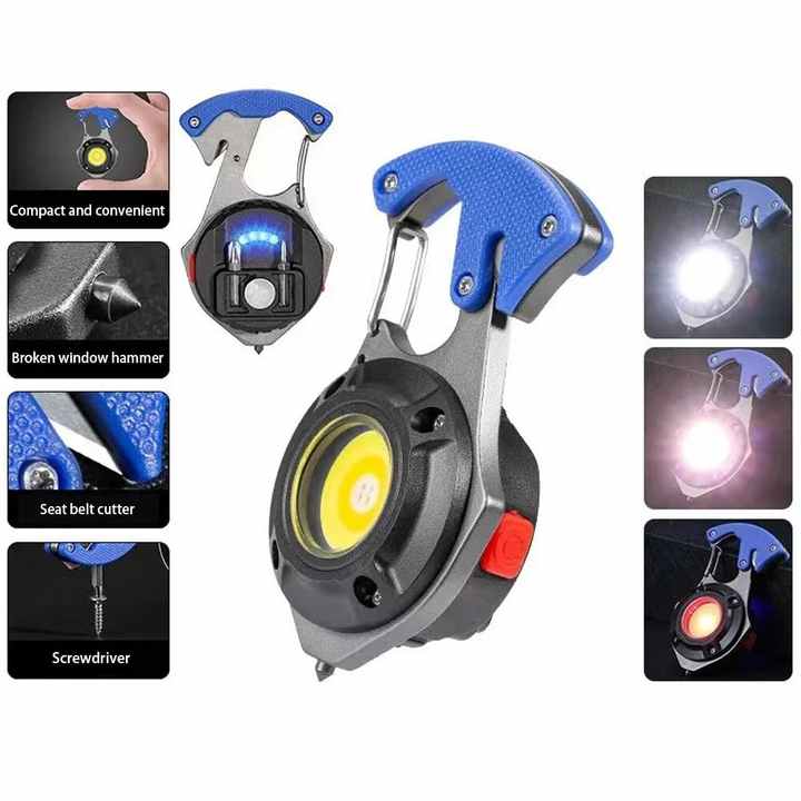 Portable Mini Led Keychain Lights Cob Flashlight Rechargeable Work ...