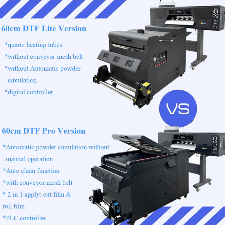 dtf printer 60cm with powder shaker hot melt inks a1 transfer film ...