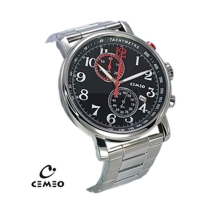 Offset Design 6 Hands Japan Chronograph Movt 45mm Stainless Steel Case ...