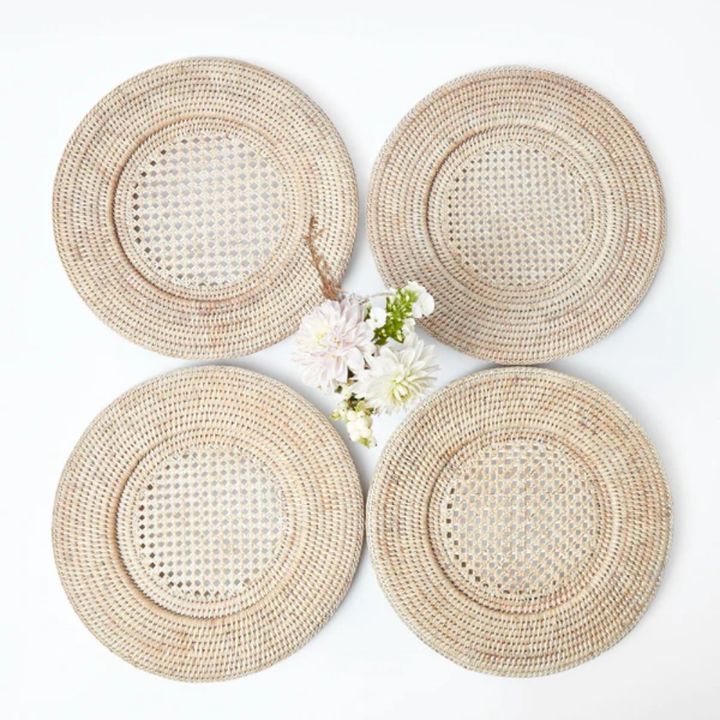 High Quality Wicker Rattan Round Plate Charger Rustic Table Decoration ...