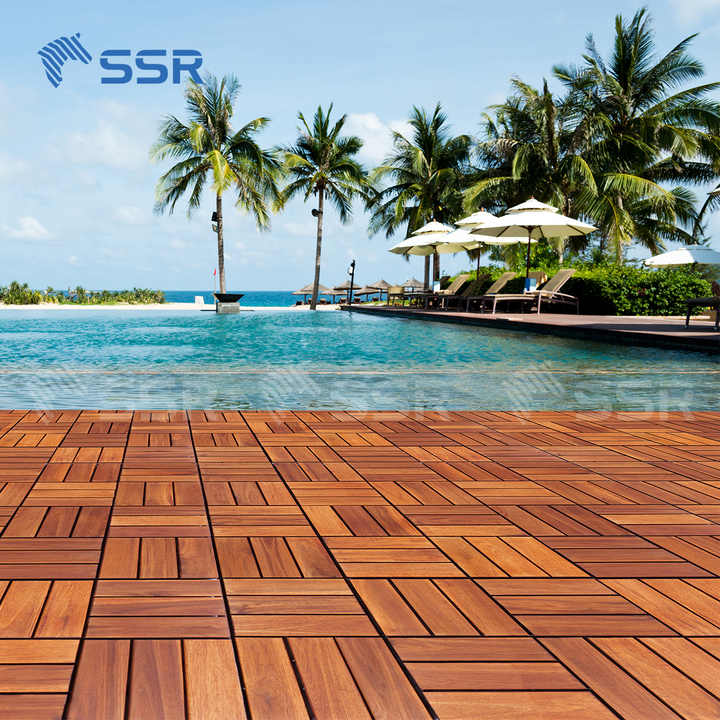 SSR VINA Acacia Wood Decking Tiles - Durable Outdoor Flooring