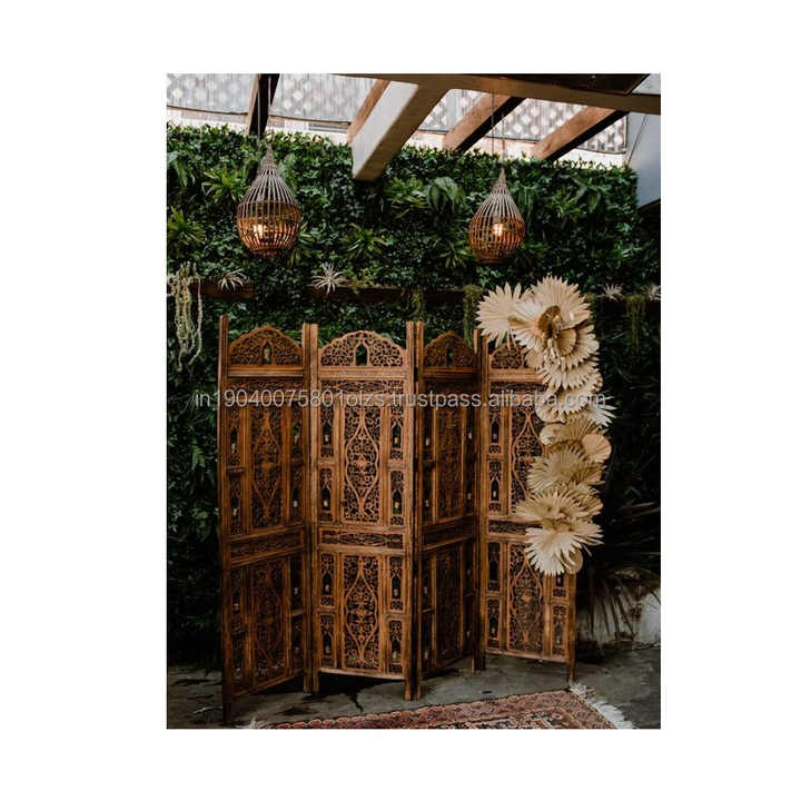 Mehndi Function Wooden Partition Backdrop Set Wedding Room Wood Room ...