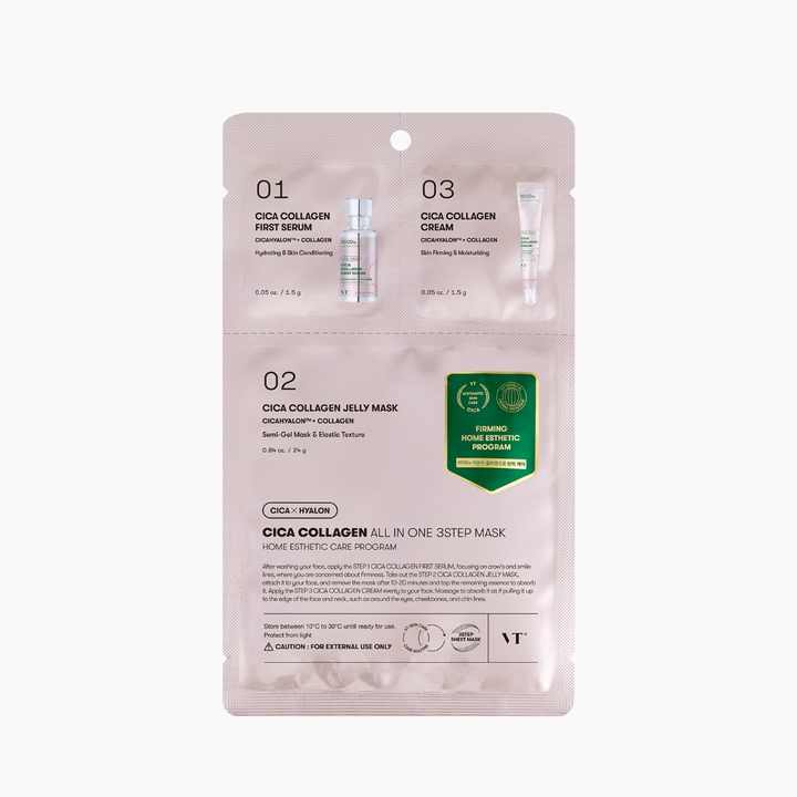 VT COSMETICS Korean All-In-One 3-Step Mask Wholesale Cica Collagen ...