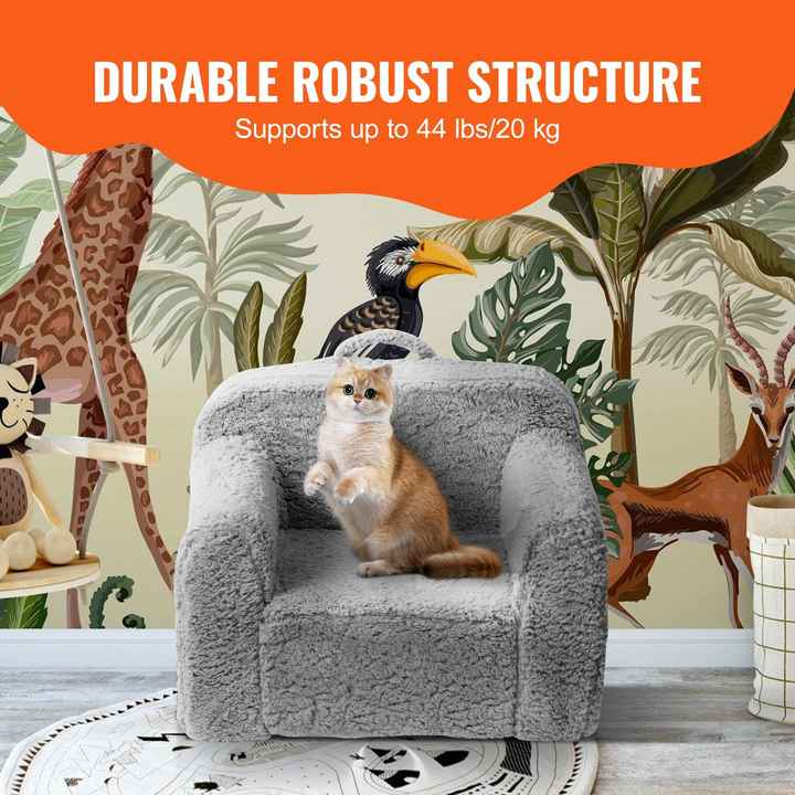 High-Density 25D Sponge Kids' Armchair Snuggly-Soft Sherpa Fabric ...