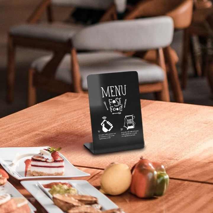 Custom QR Code Acrylic Folded NTAG216 NFC Menu Stand for Restaurant ...