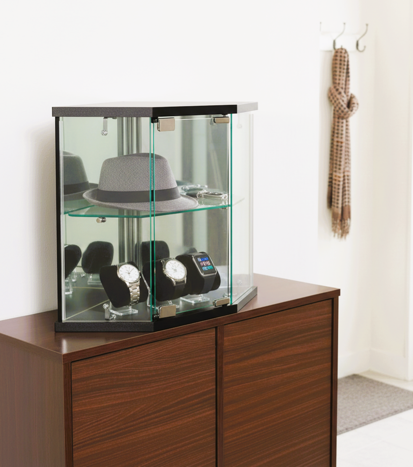 TMG-G309 Modern Minimalist Corner Tempered Glass Display Shelf Home ...