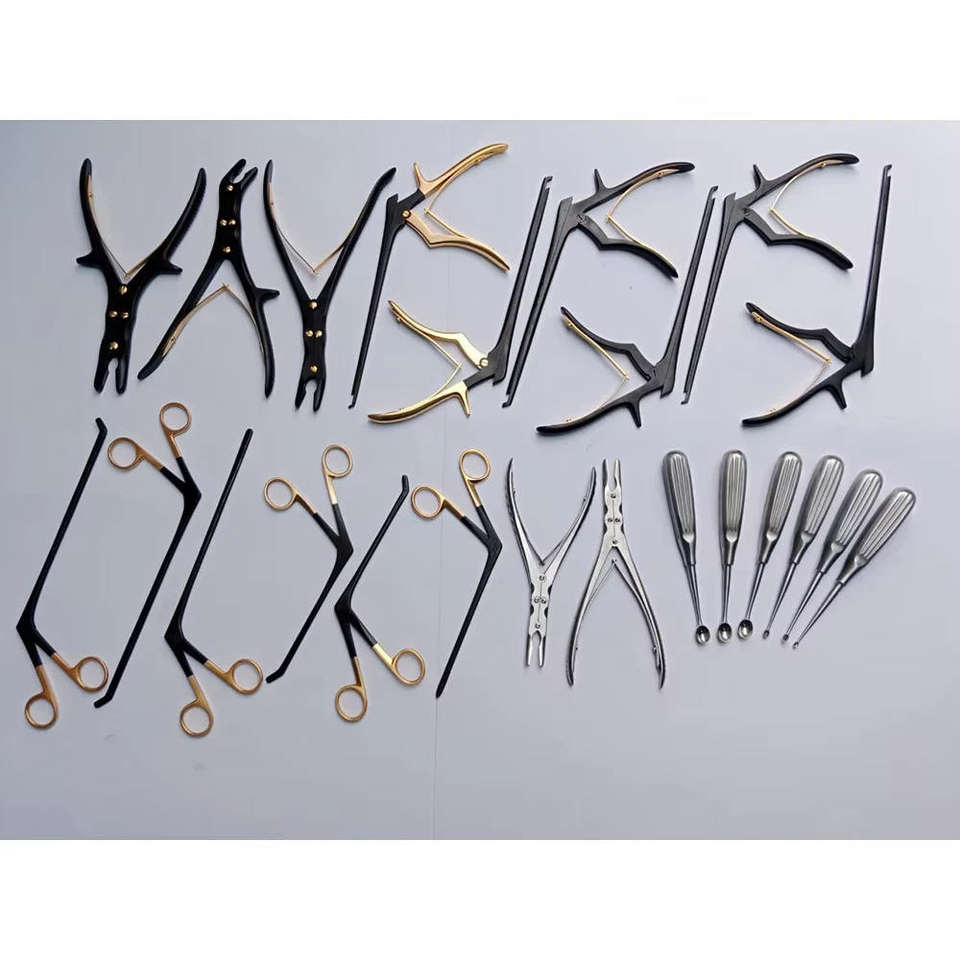 Kerrison Rongeur & Bone Curette Set 23PCS Manual Stainless Steel ...