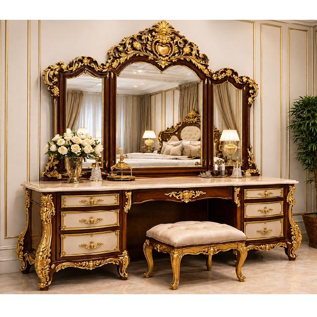 Exquisite Master Bedroom Suite Vanity Table with Stool Buy Dresser with ...