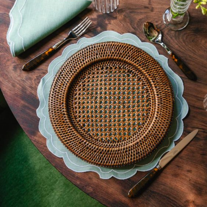 High Quality Wicker Rattan Round Plate Charger Rustic Table Decoration ...