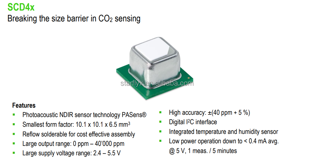 Giá Tốt Nhất Cổ Scd40 Co2 Cảm Biến 50 Ppm Scd40-d-r2 Cảm Biến Scd40-d- – Chima.vn – Máy móc ...