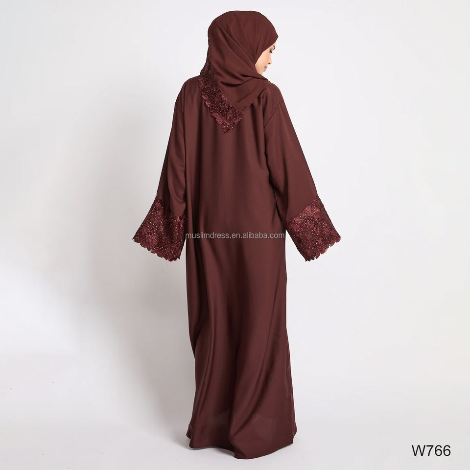 Dubai Style Abaya 2026 Muslim Maxi Dress Wholesale Brown Closed Abaya ...