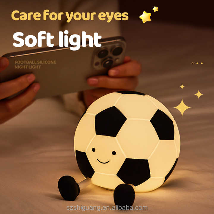 Children Custom Soccer Silicone Night Light In Kid Room Decor Soft ...
