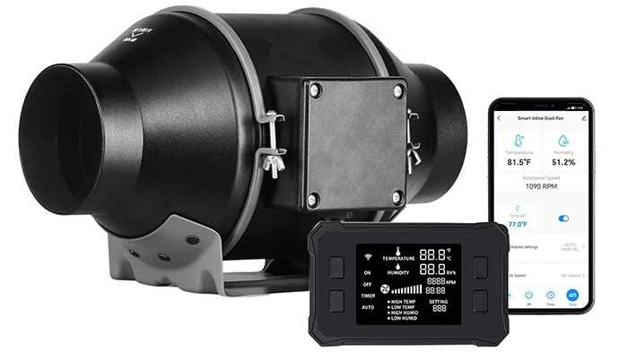 Smart Inline Duct Fans for Efficient Hydroponics Ventilation