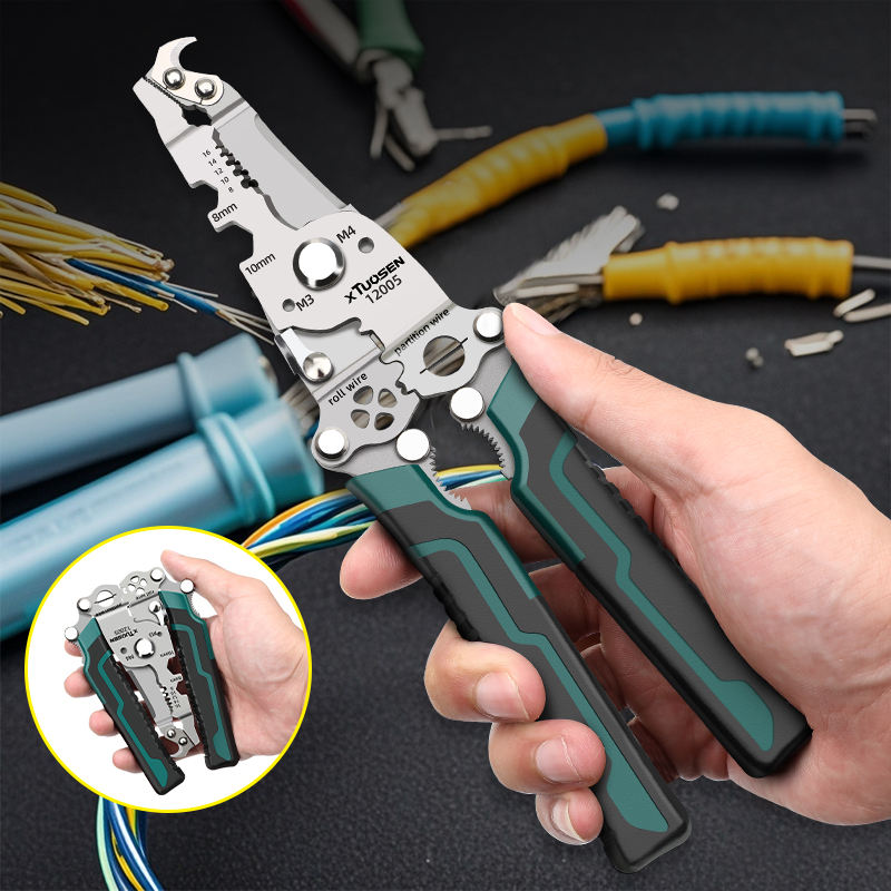 Electrician Special Multi-Function Foldable Wiring Pliers Handheld Wire ...