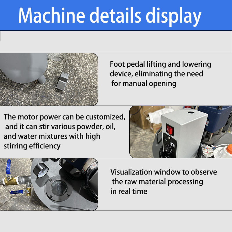 Auto Homogenizer Vacuum Mixer Disperser for Chemicals Mixing with Foot ...