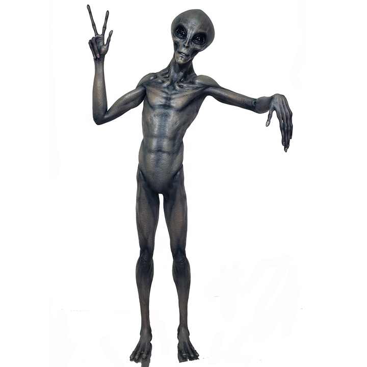 Life Size Wax Sculpture of Alien Figure for Amusement Park