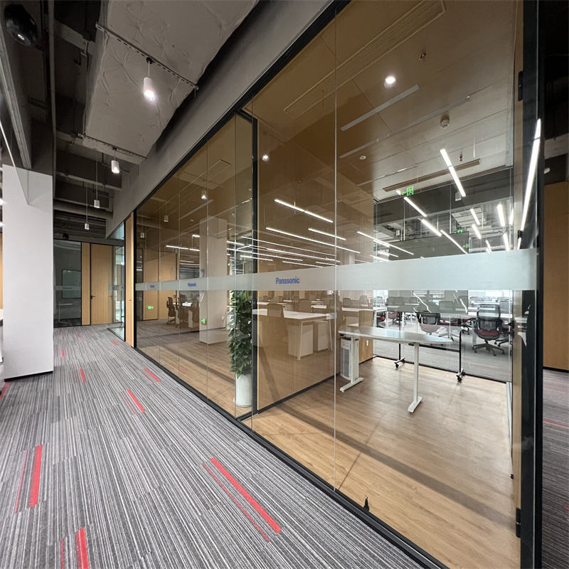 Panoramic Double Glass Partition | 100mm Aluminum Frame, Soundproof ...