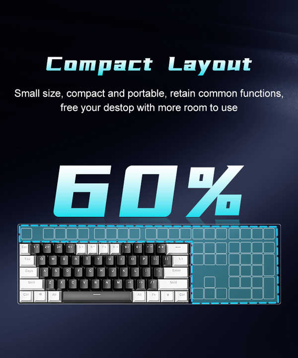 Custom Mechanical Keyboard with RGB Backlight for Gaming