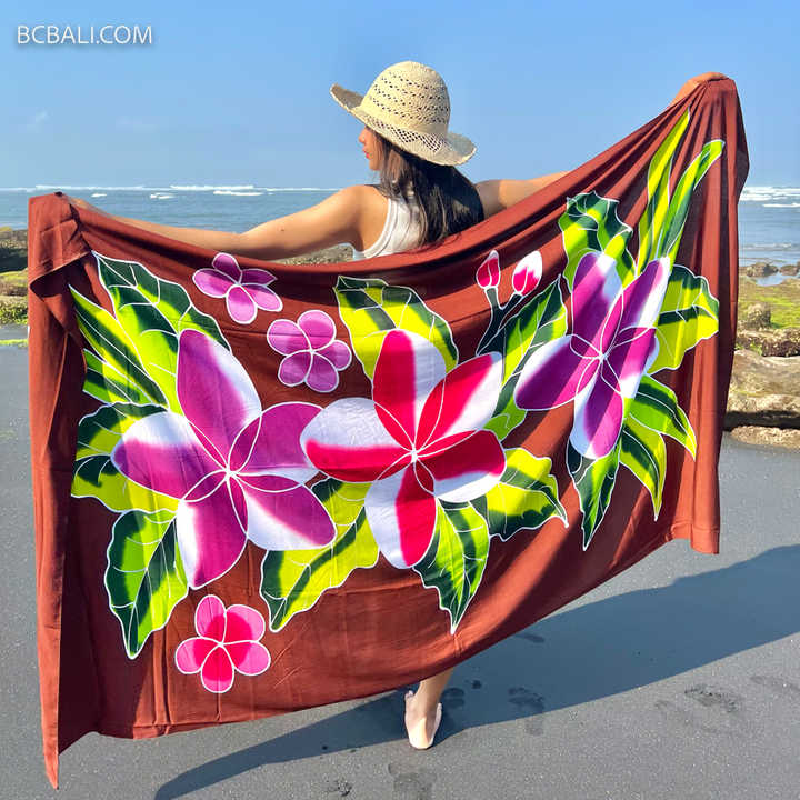 Shop Our New Design Sarongs Pareo Rayon, Hand Painted in Bali
