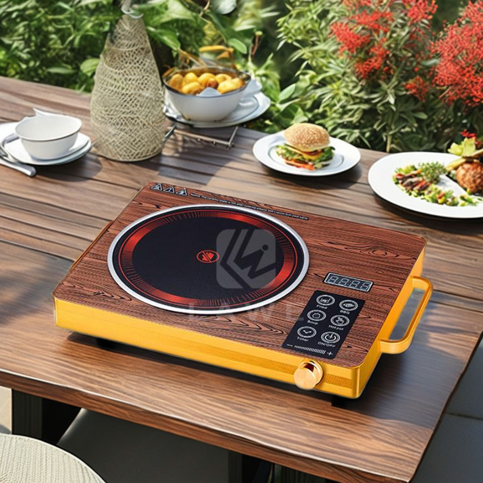 OEM 2200W Infrared Electric Cooker Single Burner Ceramic Panel Digital ...