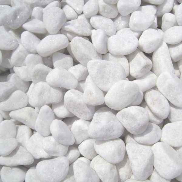 Modern Luxury White Tumbled Pebble Limestone Gravel Cobble Stone ...