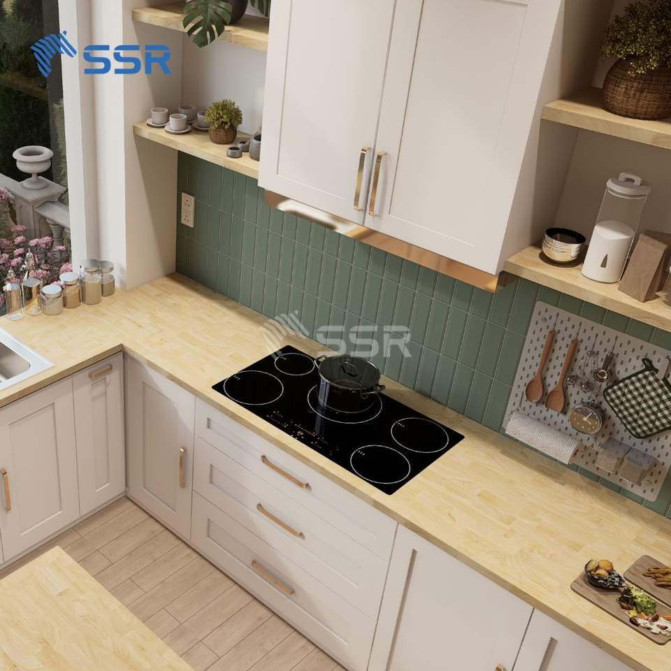 Heavy Duty Hevea Wooden Floating Wall Shelves Space-Saving Wall Mounted ...