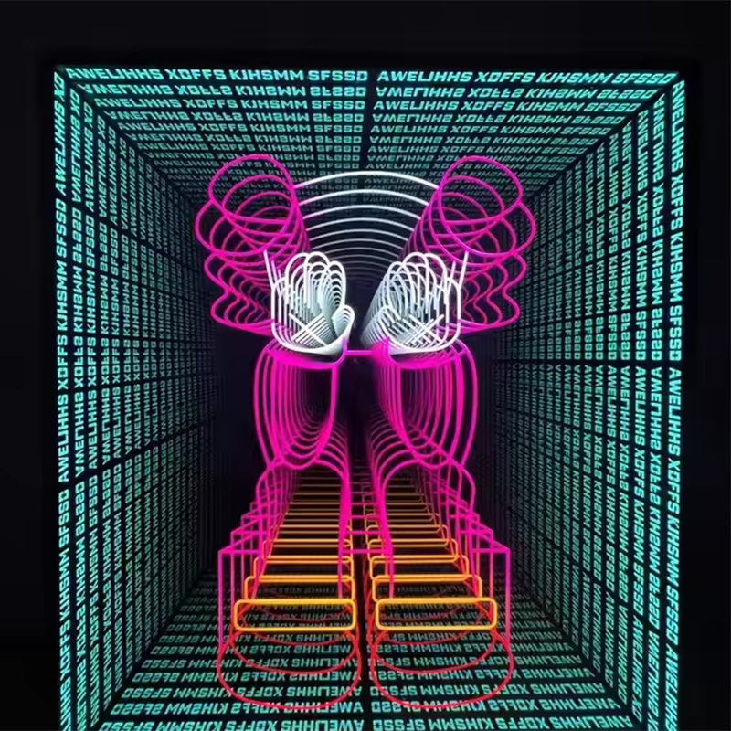 60*60CM Abyss Mirror Thousand-layer Mirror Customized Light Box Bar KTV ...