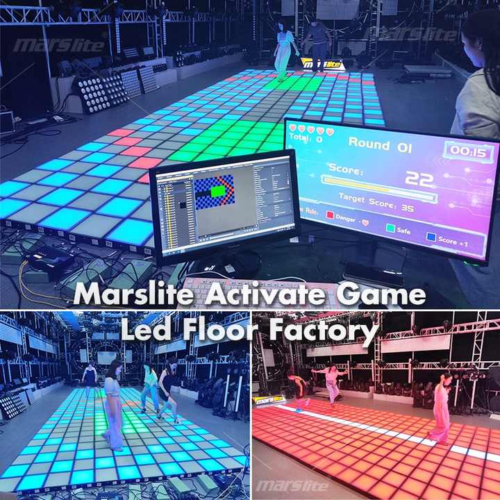Marslite Active Game LED Dance Floor 30x30cm - Customizable OEM