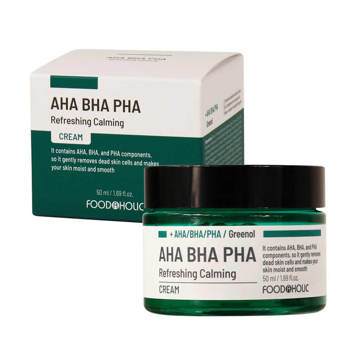 FOODAHOLIC Korean Skincare Set AHA BHA PHA Cream for Face Premium ...