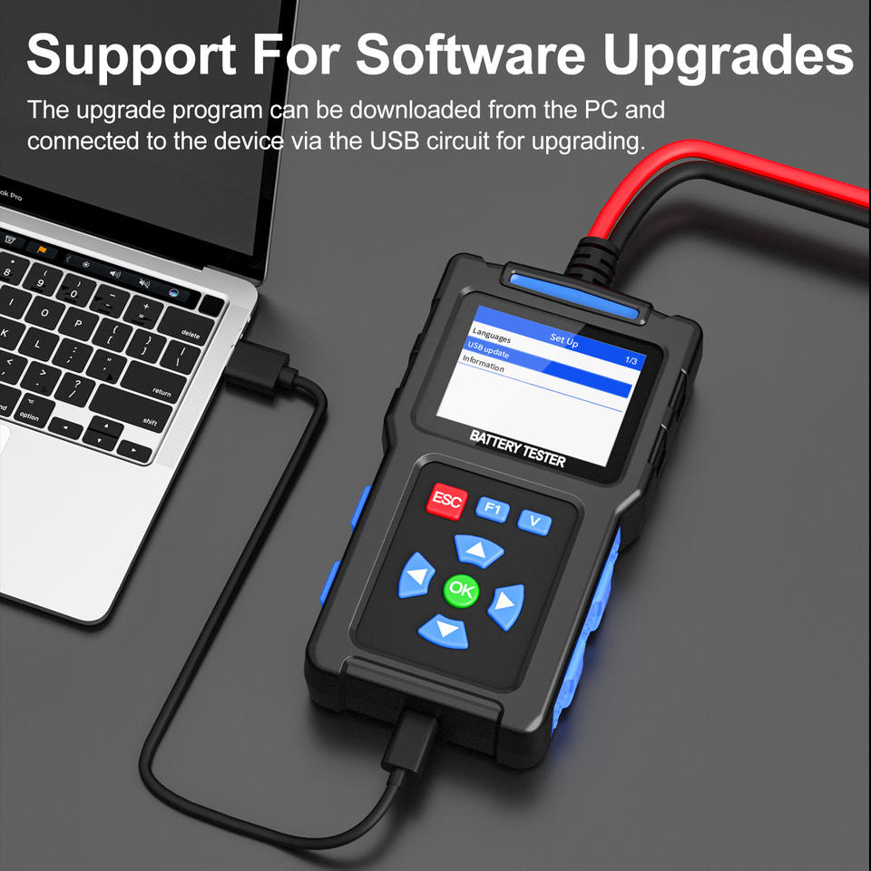Battery Analyzer Car Battery Tester 12V 24V Handheld Load Cranking ...