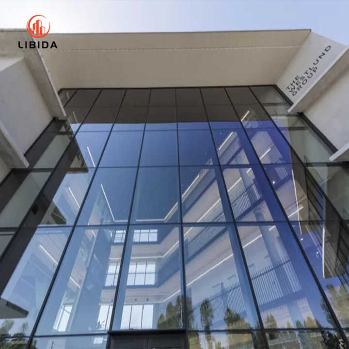 Modern Transparent Curtain Wall Design with Laminated Glass for Office ...