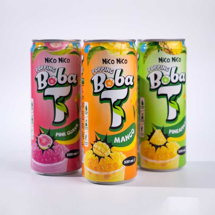320ml Popping Boba Tea with Mango Pineapple Guava Juice Drink Private ...