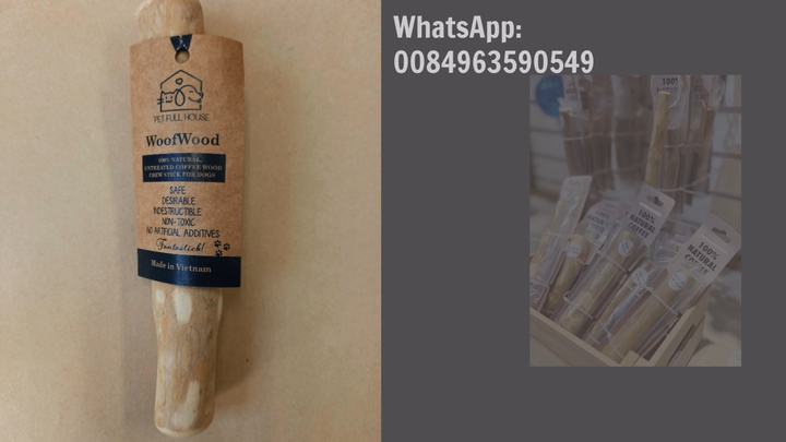 Chewable Stick Coffee Tree Wood Dog Toy - Durable & Sustainable