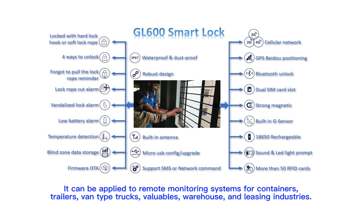 Mobicomiot GL600 RFID Lock - Secure and Track Assets
