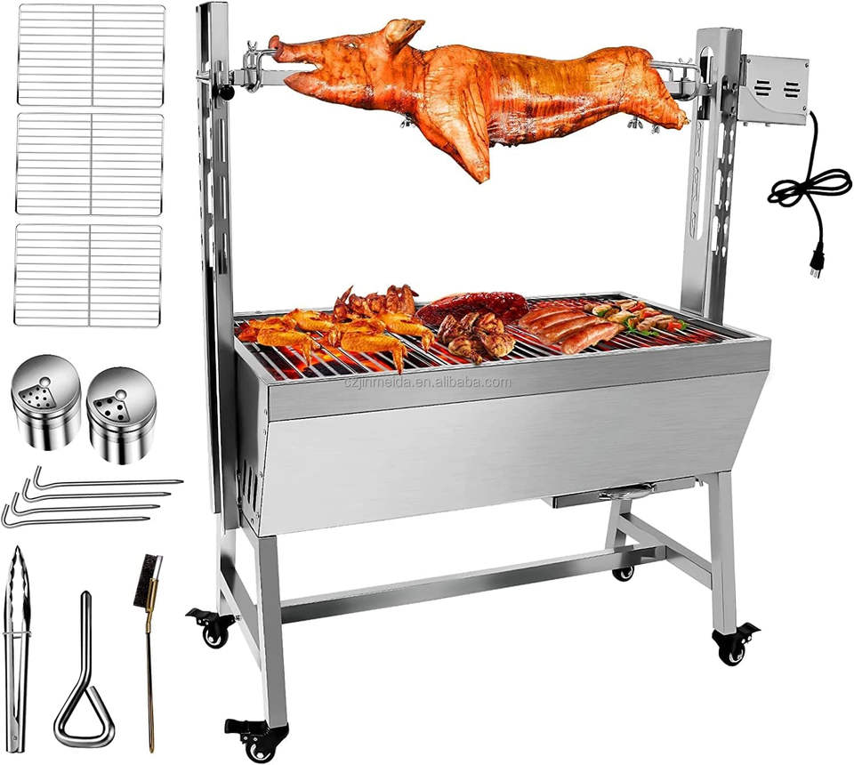 Rotating Barbecue Rotisserie Bbq Grill Roast Machine Bbq Spit Roaster ...