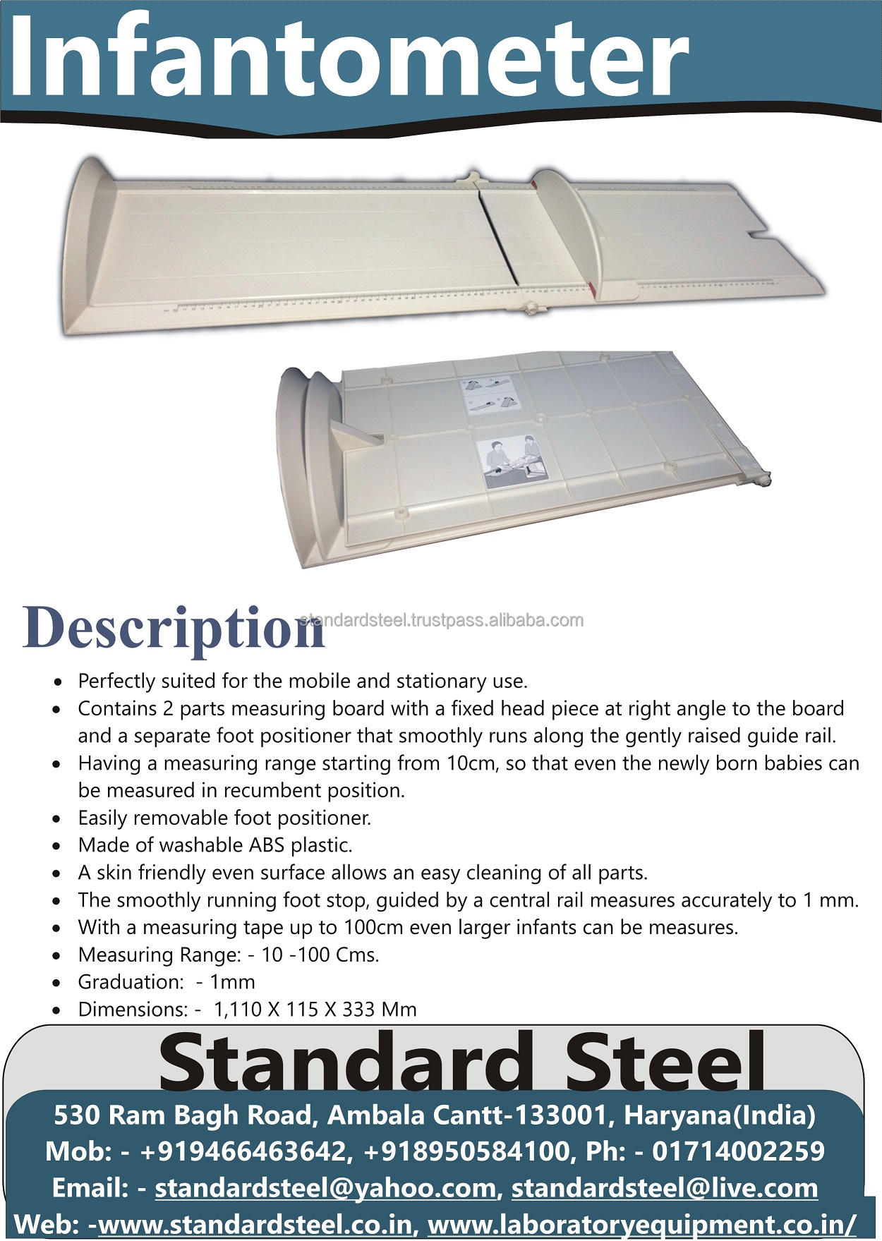 Height measurement scale infantometer newborn height measurement scale ...