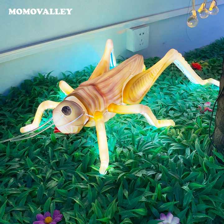Green Glowing Insect Grasshopper Led Garden Decorative Hollow Lawn ...